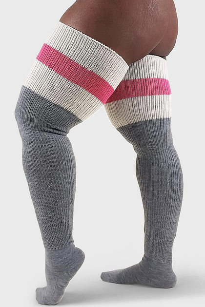Thunda Woolies Toasted Pink Thigh High Socks Thunda Thighs