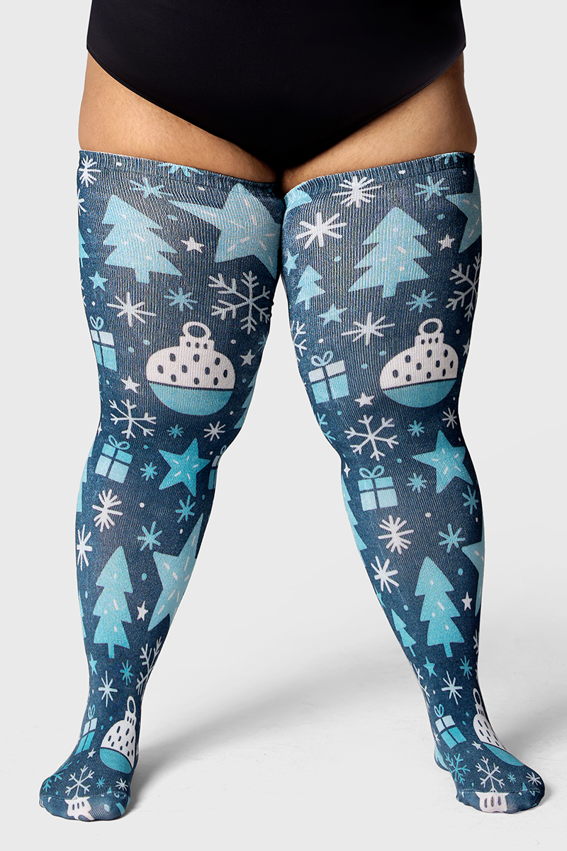 Frost Bite Thigh High Socks | Thunda Thighs | Artisan