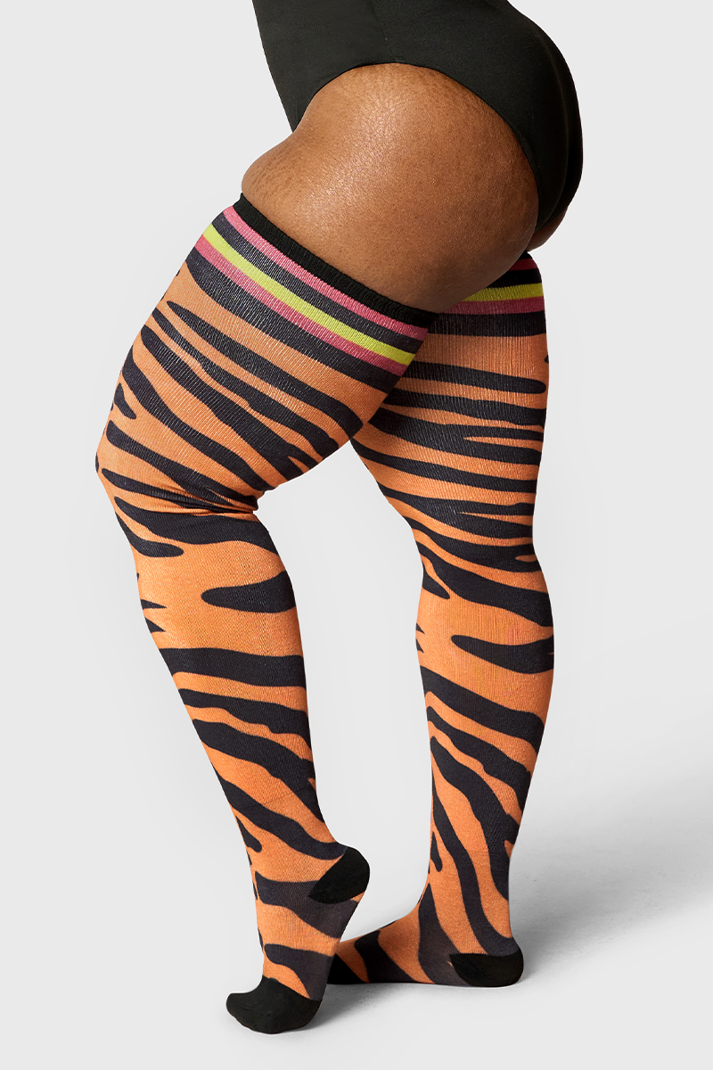 High-Quality Plus-Size Thigh High Socks – Thunda Thighs