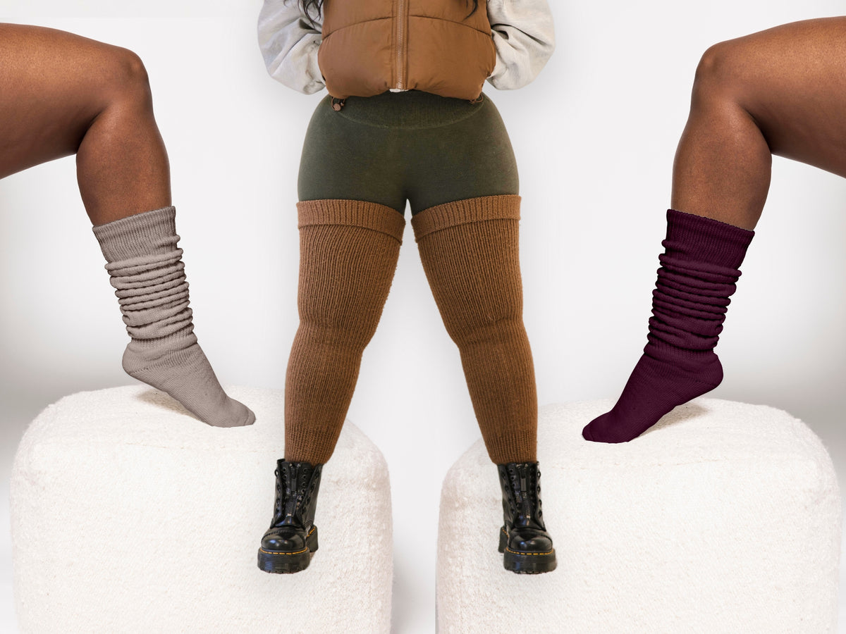High-Quality Plus-Size Thigh High Socks – Thunda Thighs