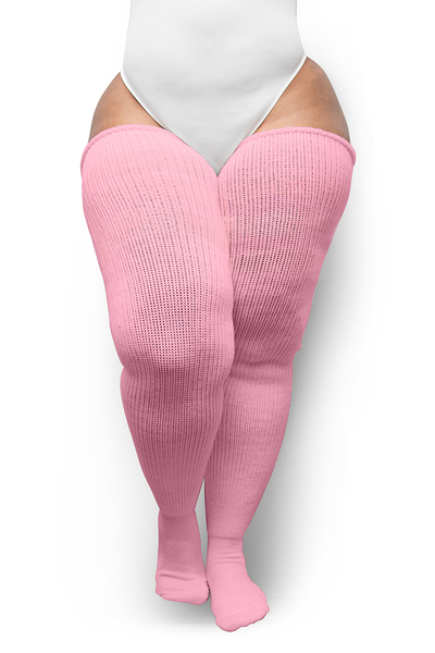 Pink thigh high socks store
