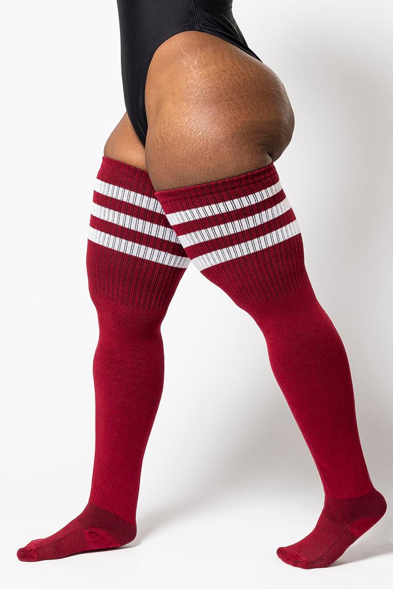 Garnet Thigh High Socks Thunda Thighs Thunda Tubbies