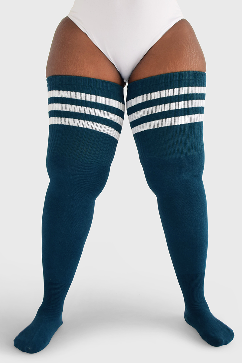 Ocean Blue Tubbies High Socks | Thunda Thighs | Thunda Tubbies